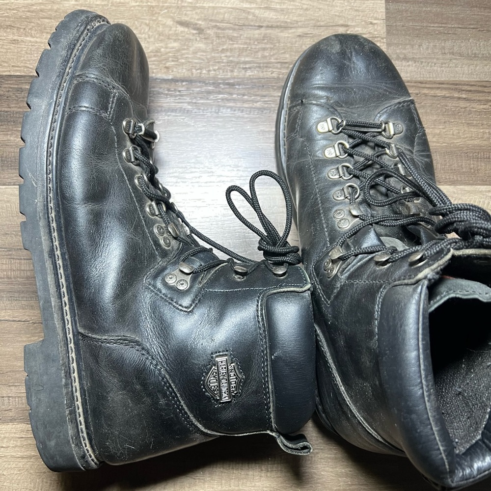 Men's Harley Davidson Dipstick Black Boots Size 14 St… - Gem